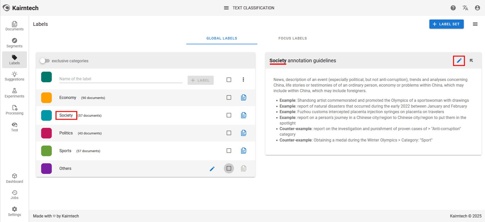 How to define your annotation guidelines? - Kairntech Documentation